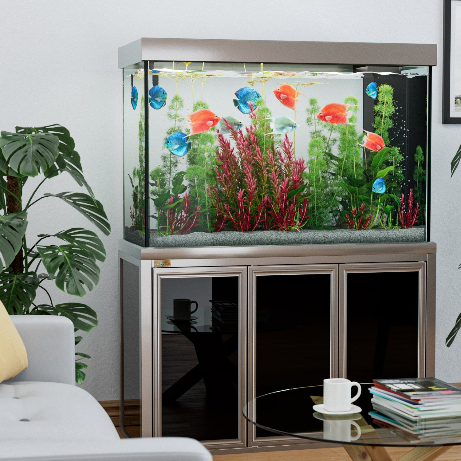 Luxury Panoramic Exotic Fish Tanks: Curved Glass Marine & Freshwater D