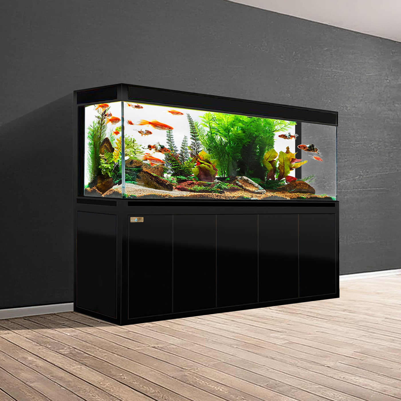 Aqua Dream Fish Tank 400 Gallon Tempered Glass Aquarium Black