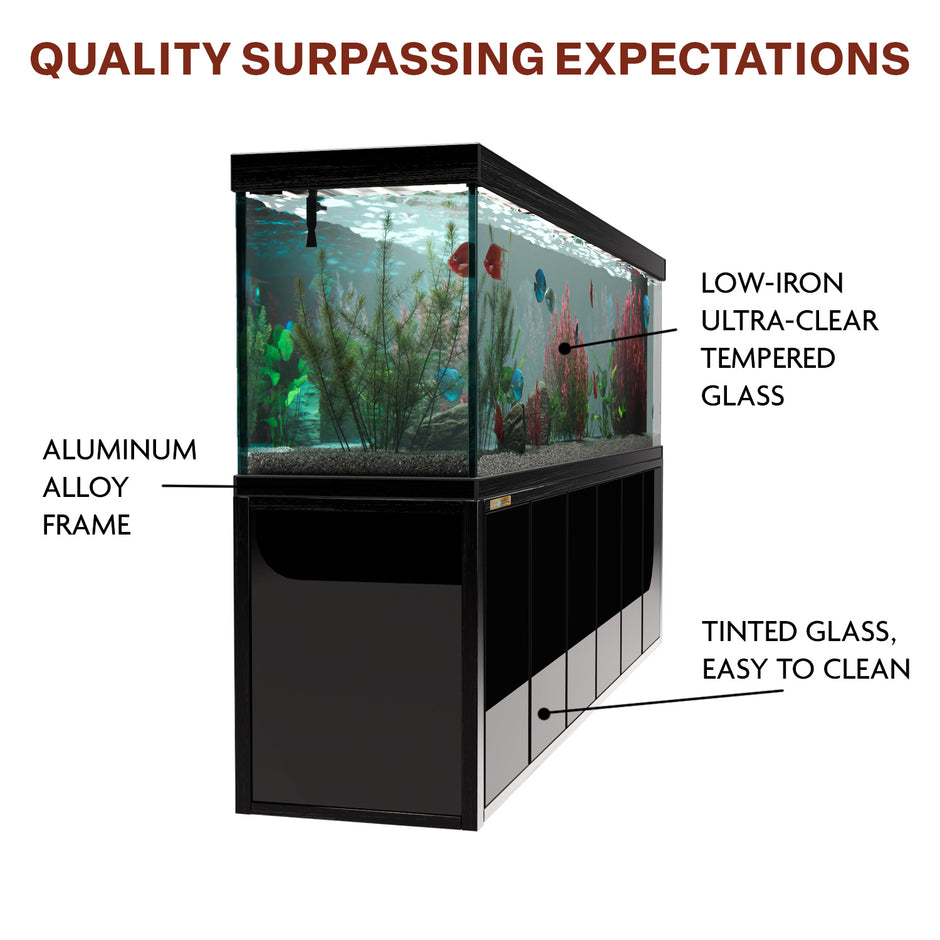 Aqua Dream 500 Gallon Tempered Glass Aquarium Black