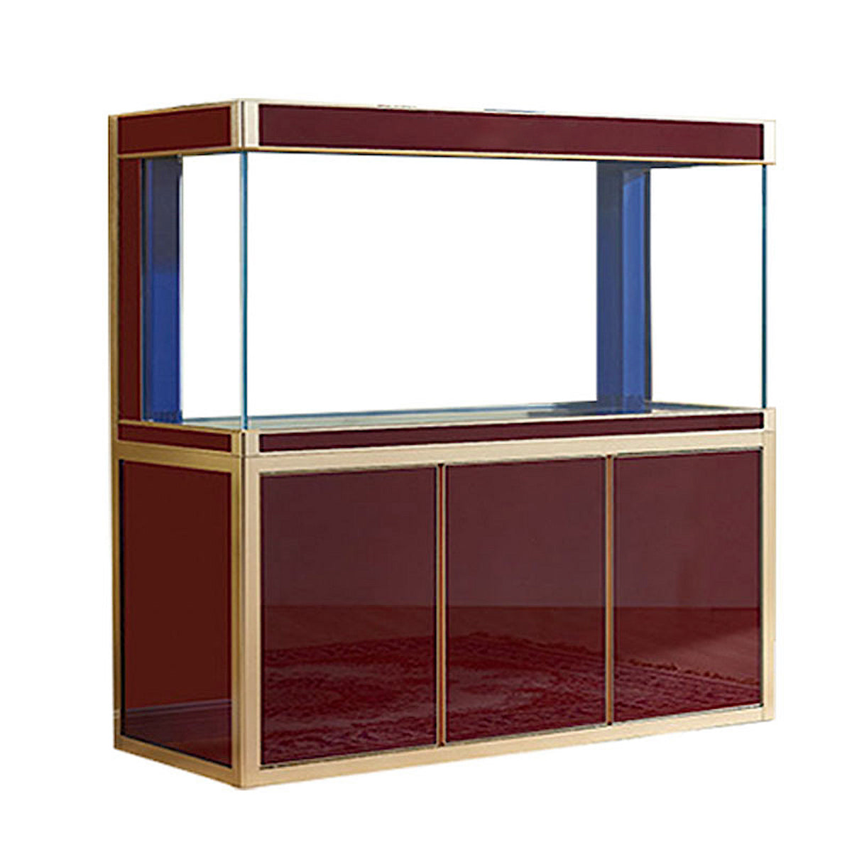 Aqua Dream 175 Gallon Tempered Glass Aquarium Red and Gold